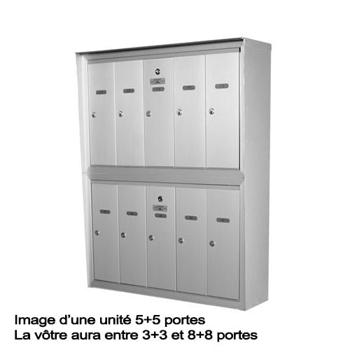 Surface-mounted double vertical mailbox CMC-NS-201DD-WM — Groupe Sanik